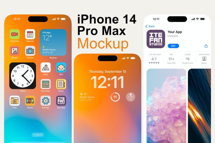 iOS 16 APP图标模版素材（PSD） – 简单设计