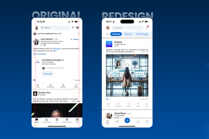 UX/UI 案例研究： 重新设计 LinkedIn，增强用户体验 – 简单设计